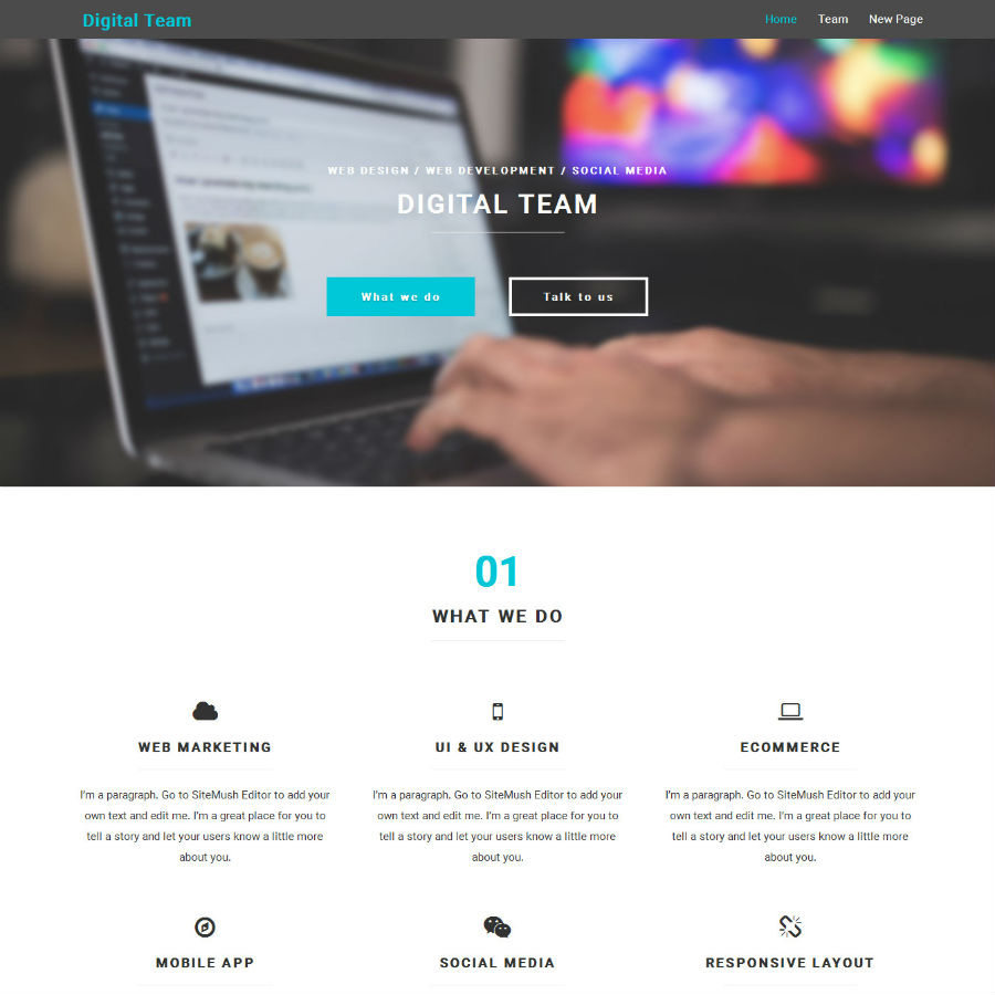 My Website – Built with SitePad